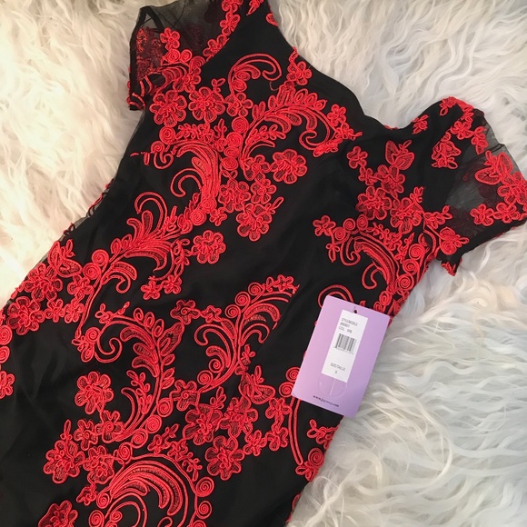 JS Collections | Dresses | Js Collections Short Sleeve Soutache Midi ...